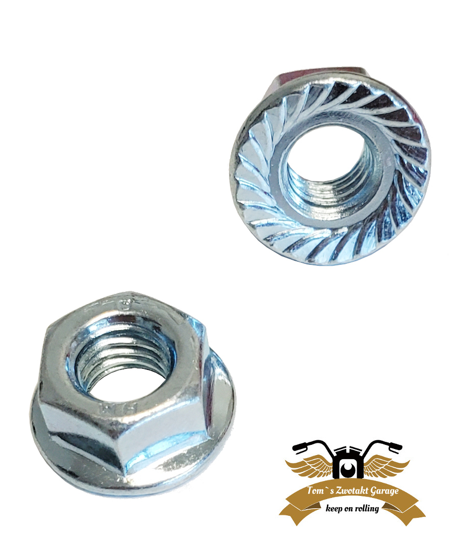M6 Sperrzahn Mutter Bundmutter >> Zwotakt Garage, 0,60