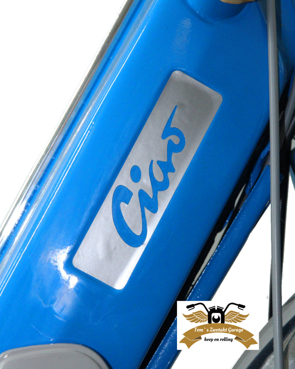 Piaggio Ciao Sticker Tank Tankaufkleber invers 115x30mm >> Zwotakt Ga ...