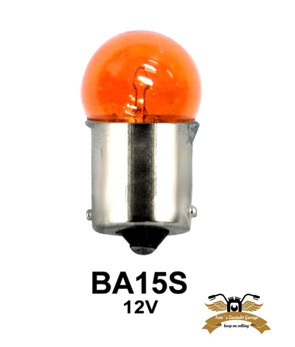 Birne Orange Blinker BA15s 12V 10W KFZ >> Zwotakt Garage, 2,90