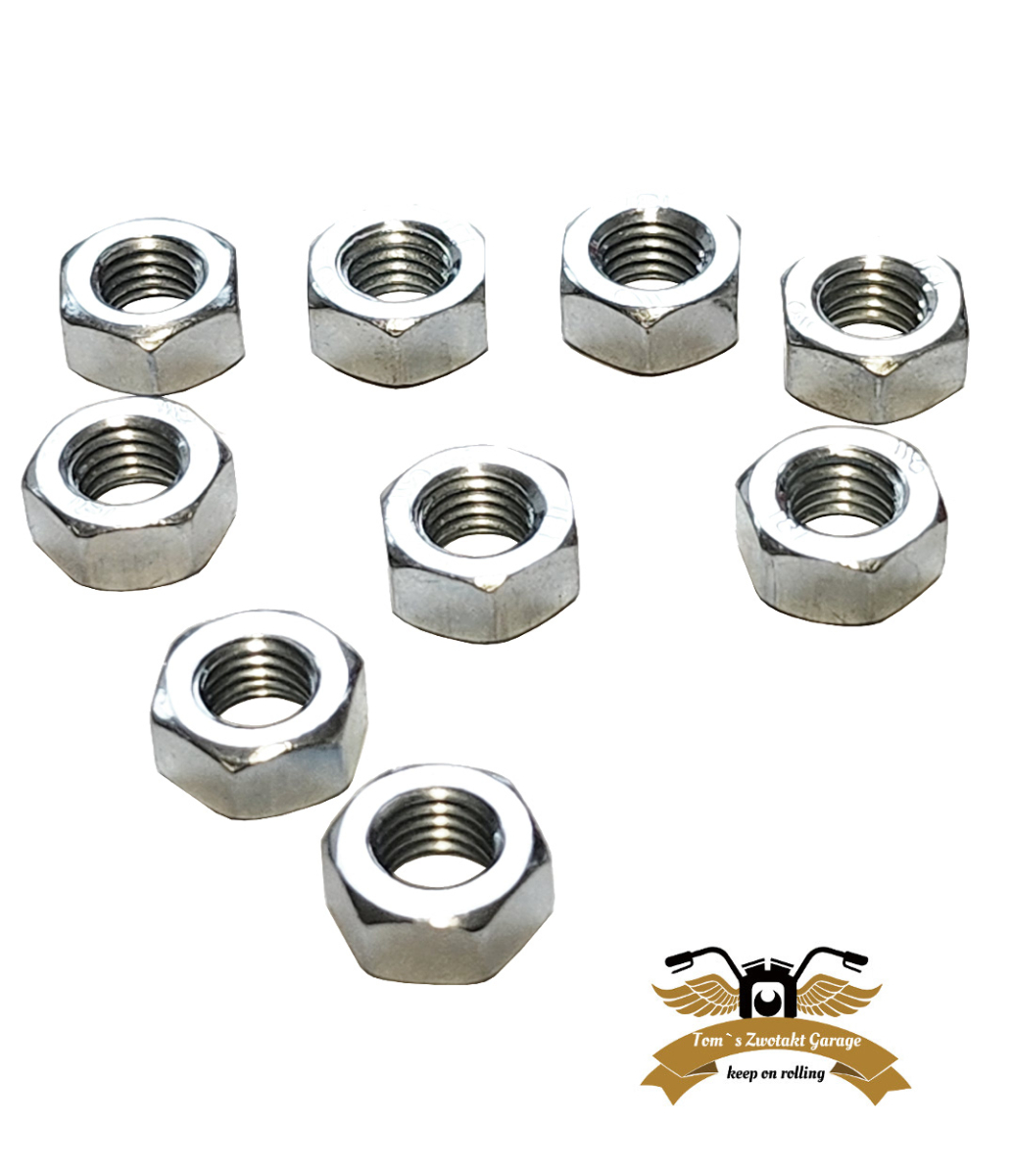 10x Mutter M7 Edelstahl DIN 934 >> Zwotakt Garage, 3,20