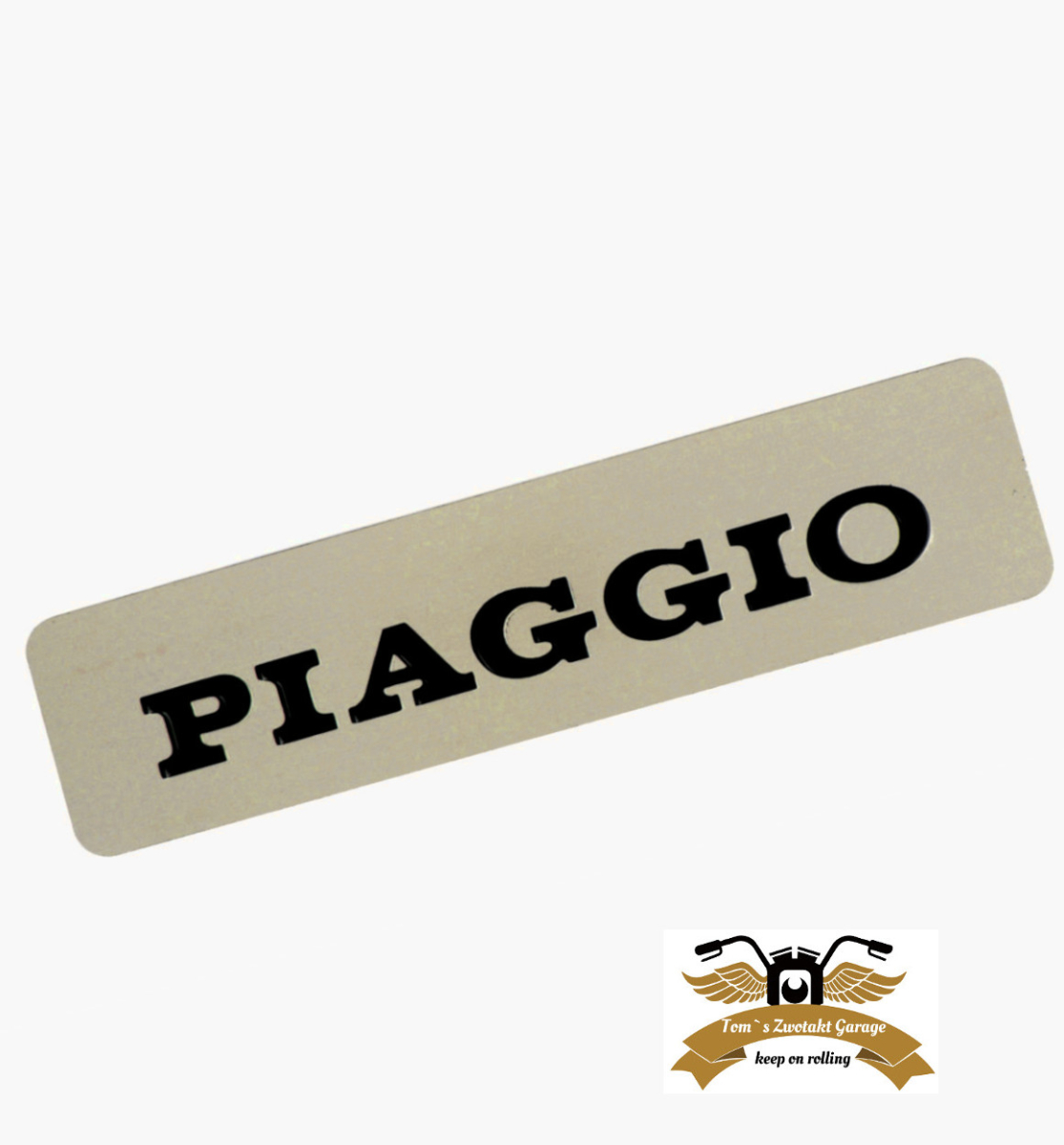 Piaggio Ciao Piaggio logo Schriftszug Metall 3D >> Zwotakt Garage, 3,90